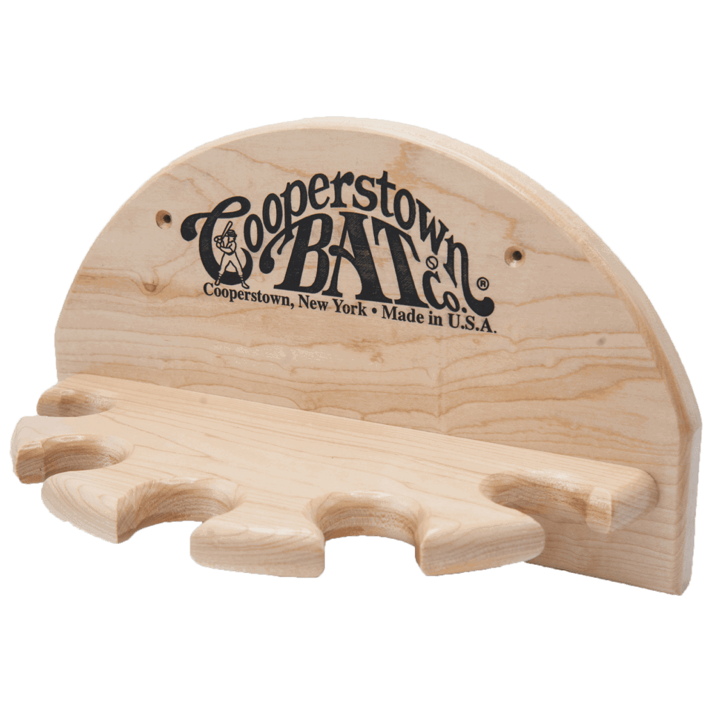 5 Crescent Bat Rack - Vertical Bat Display - Cooperstown Bat Company