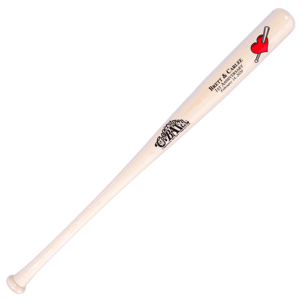 Personalized Anniversary Gift bat - Engraved for the happy couple