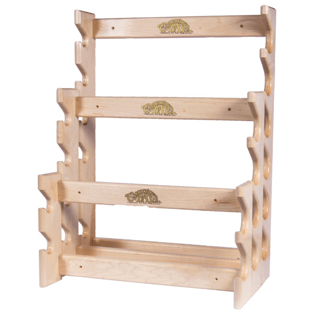2 Bat Horizontal Display Rack - Gun Style - Cooperstown Bat