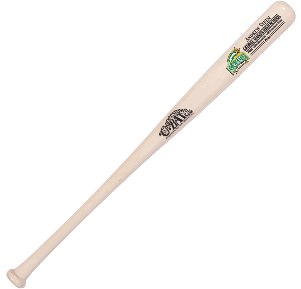Personalized Player or Coach Bat with Team Logo - Cooperstown Bat