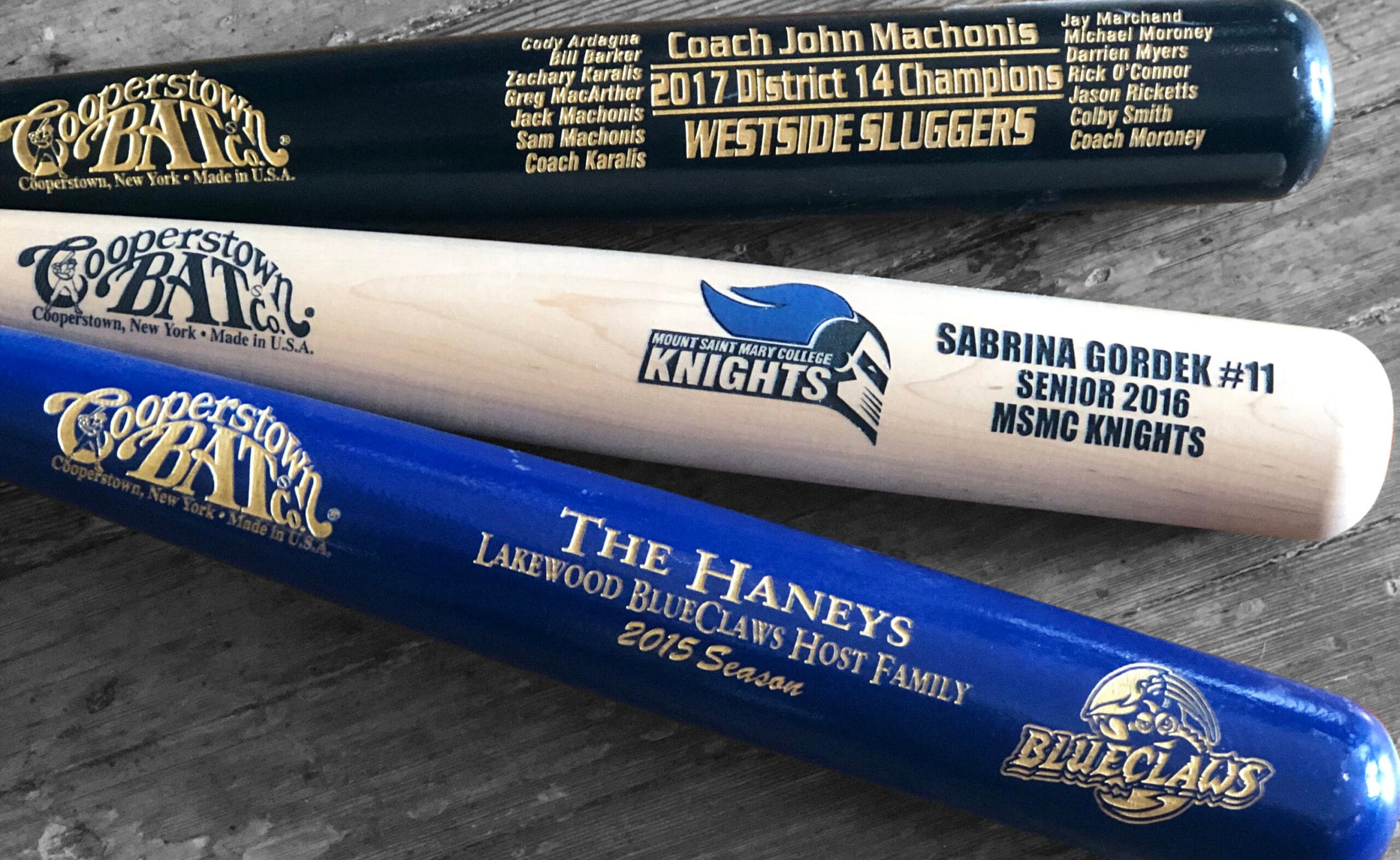 Personalize Collectibles Displays - Cooperstown Bat