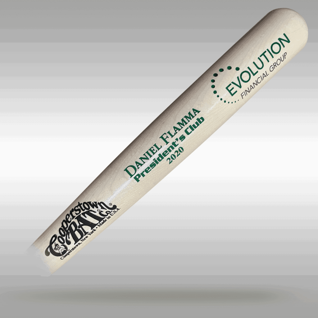 34" Personalized Corporate Award Bat - 3 lines + logo - Cooperstown Bat