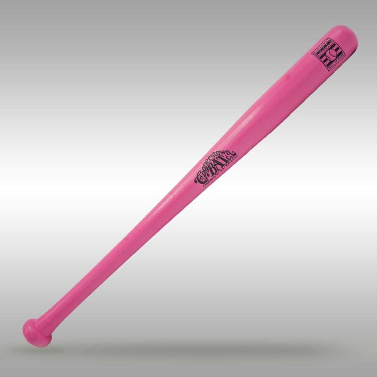 Pink Miniature Engraved Trophy Bat - Baseball Hall of Fame