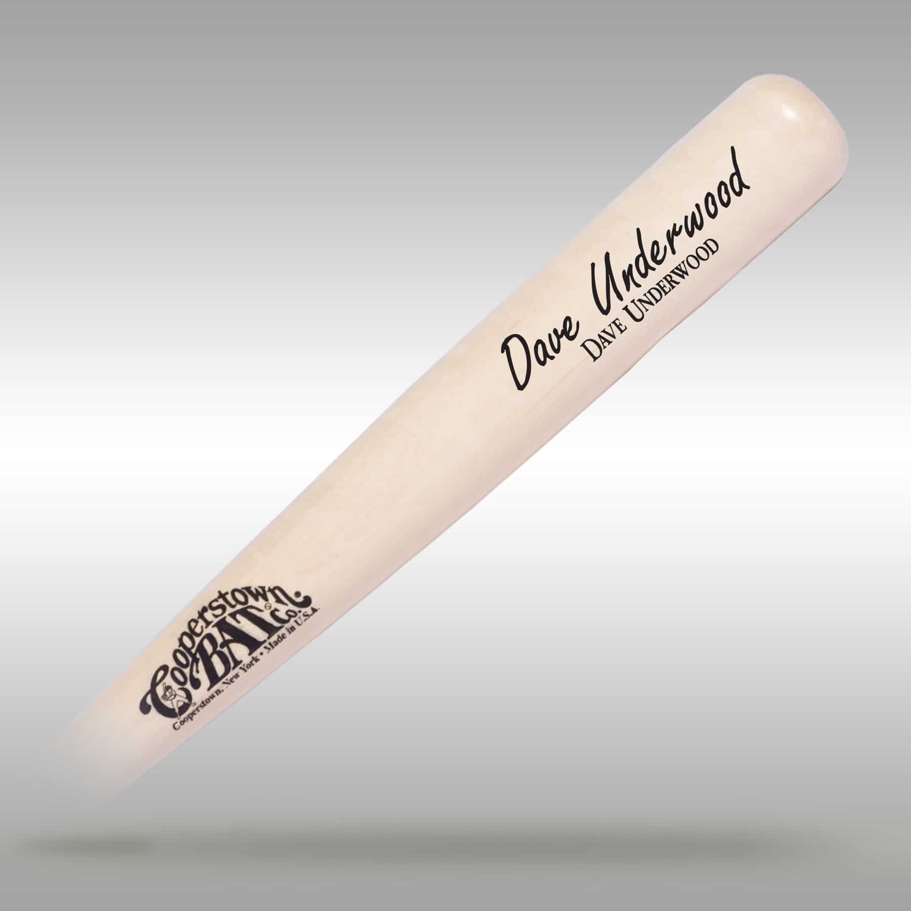 Engraved Signature Baseball Bat - Cooperstown Bat