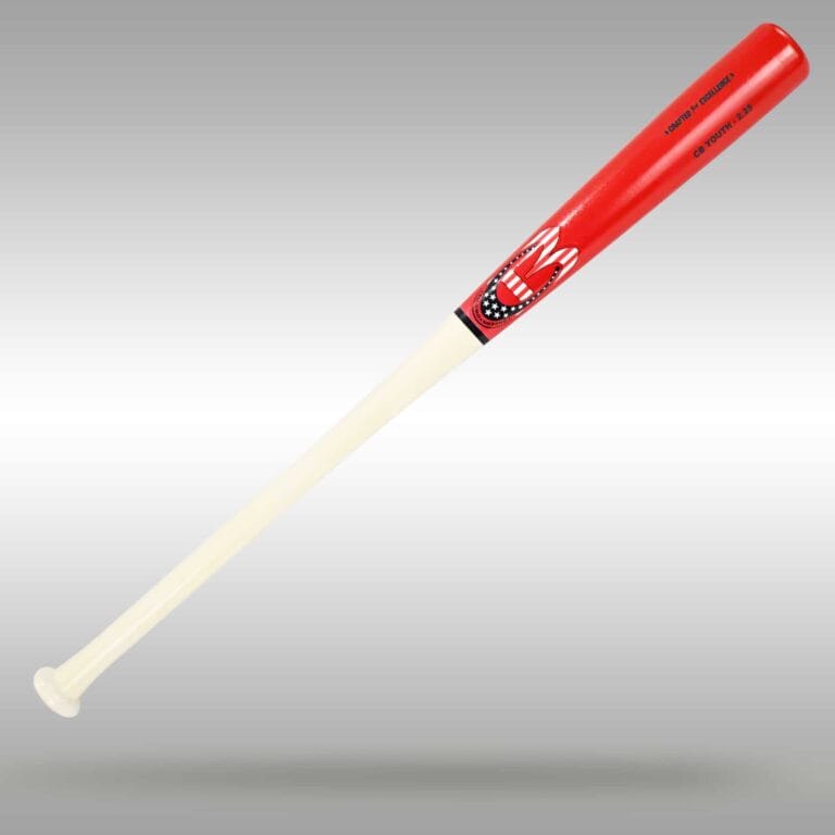 CB Youth Pro 2.25 Wood Baseball Bat- Red/White/Flag - Cooperstown Bat